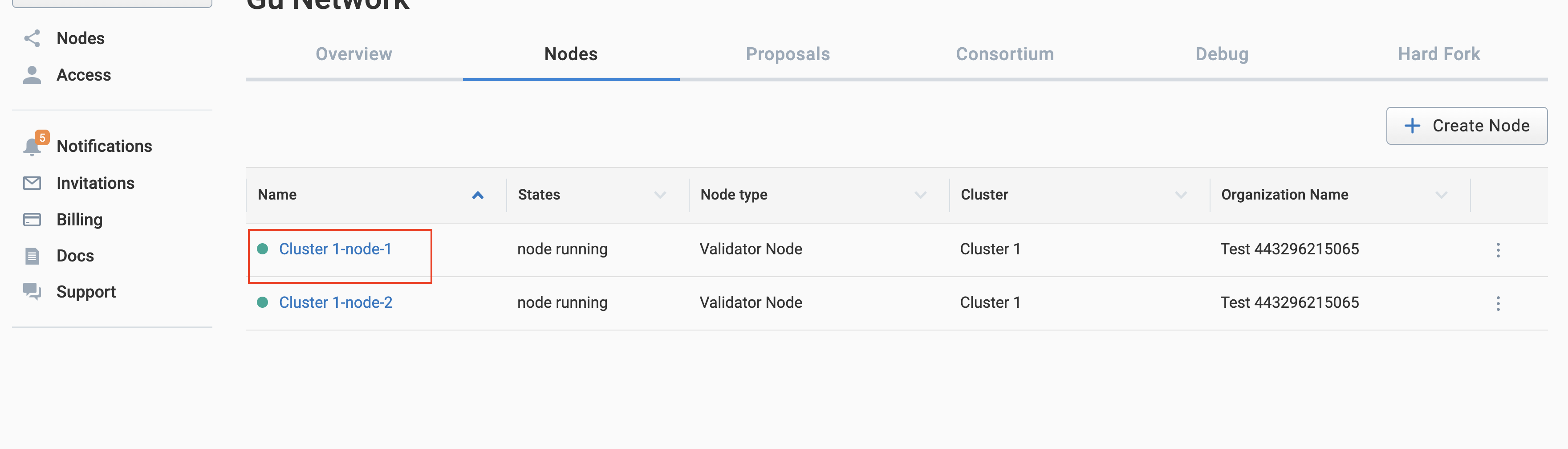 Check Node Metrics | G.U. Blockchain Cloud Docs